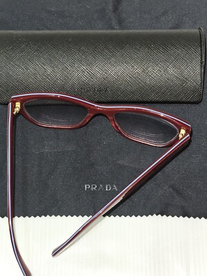 Aוuthentic PRADA Optical Glasses Red Plastic Frame & Blue Border with ...