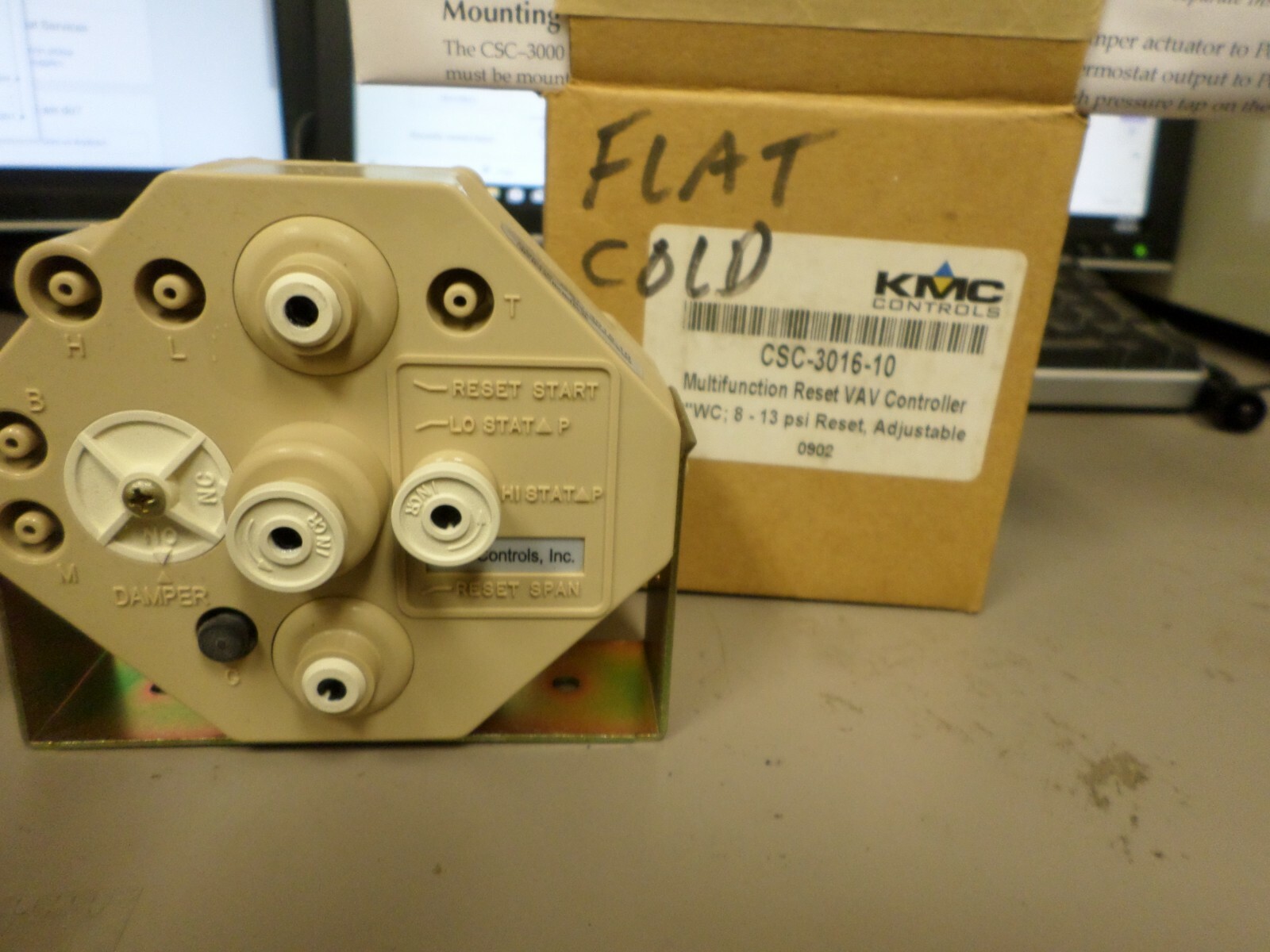 2 NOS KMC CONTROLS CSC-3016-10 Reset Volume Controller for VAV 2" WC 8 ...