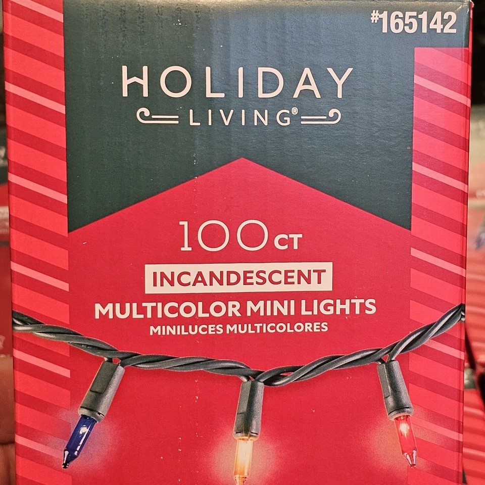 100 Count Multicolor Mini Lights I/O LOT OF TEN Christmas Holiday ...