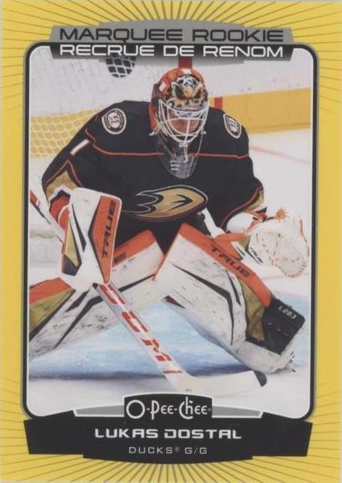 2022-23 O-Pee-Chee - Marquee Rookie Lukas Dostal #554 Yellow Border (RC ...