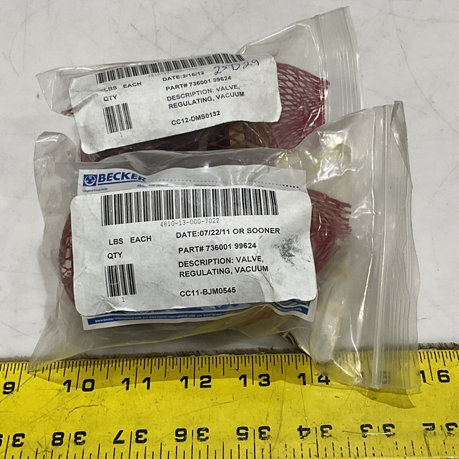 BECKER 73600199624 REGULATING VACUUM VALVE VAK-VENT ST624-0-2 ROT LOT ...