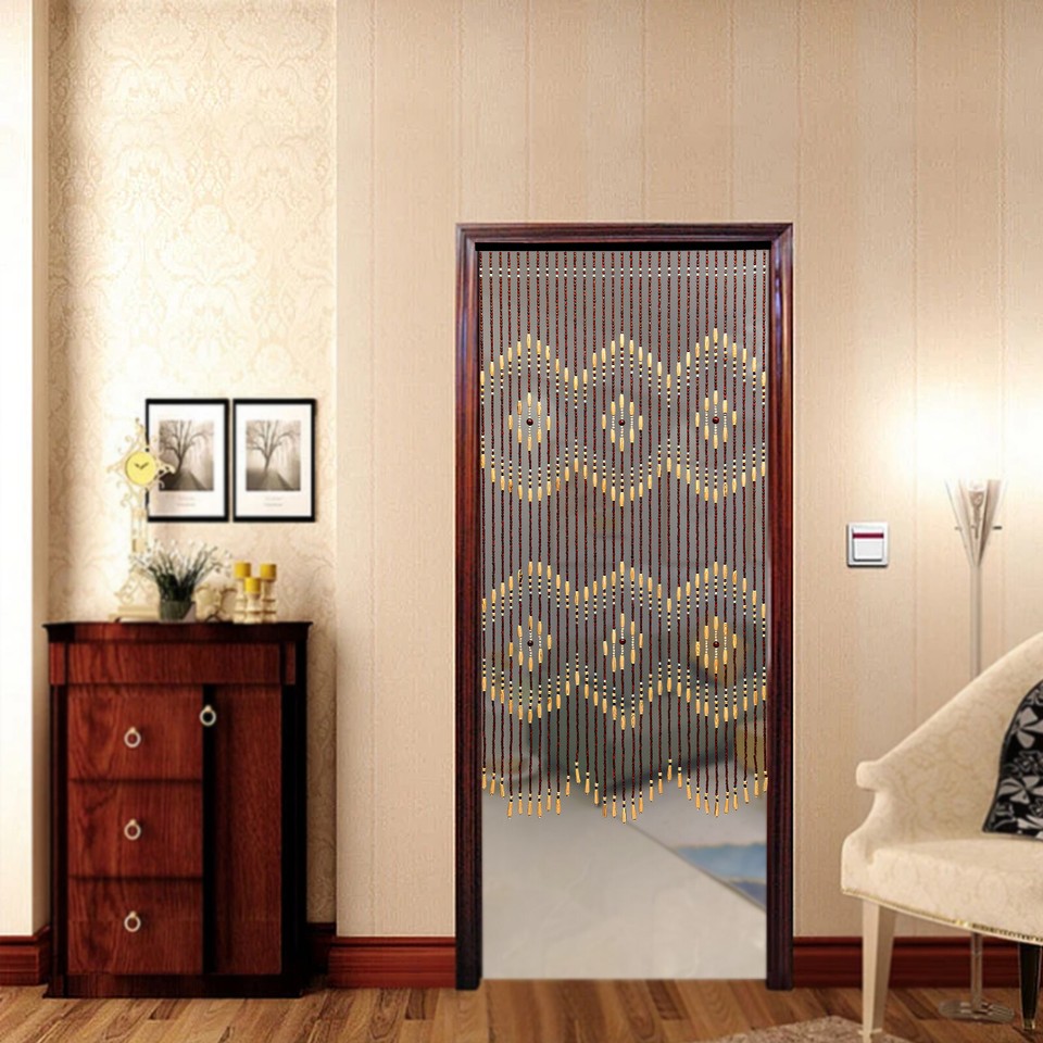 Wooden Curtain Beads String Door Room Blind Screen Window Line Divider ...