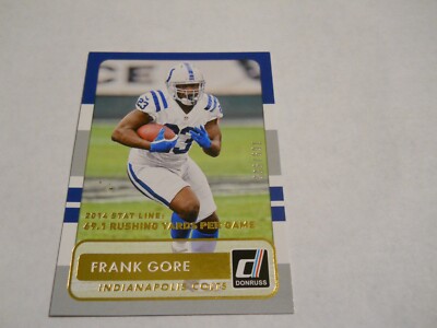 FRANK GORE 336/691 STAT LINE PARALLEL INDIANAPOLIS COLTS 2015 PANINI ...