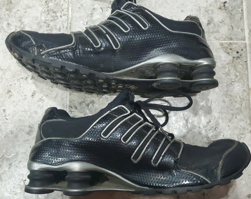 ORIGINAL 2002 NIKE SHOX TRIPLE BLACK SHOES MEN'S SIZE US10 VERY RARE ...
