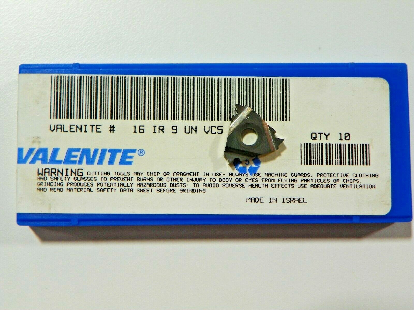 10 PIECES of VALENITE, 16IR 9UN VC5 CARBIDE INSERTS H304 | eBay