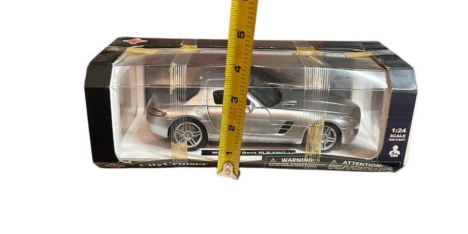 Mercedes SLS AMG Silver Licensed 1:24 Box Damaged | eBay