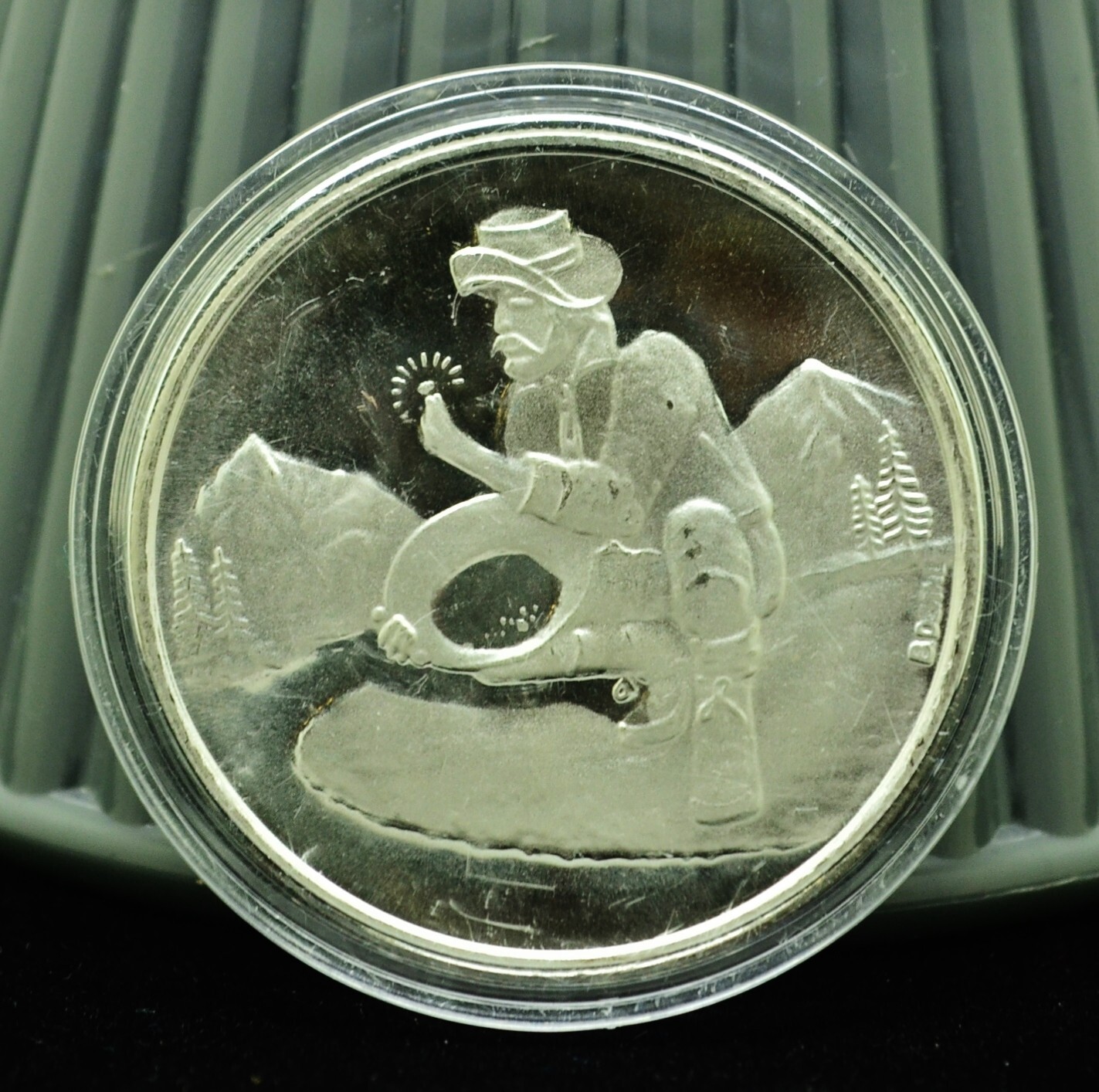 Prospector Gold Panner Divisible Art Round -1 Troy Oz .999 Silver | eBay