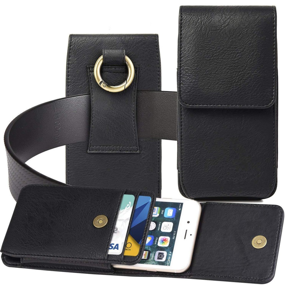Large Pouch Holster Belt Phone Case Cover For iPhone 11 12 13 14 15 Pro ...