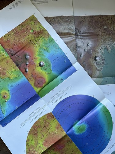 NASA/USGS Topographic & Color-Coded Contour (Poster) Maps of MARS ...