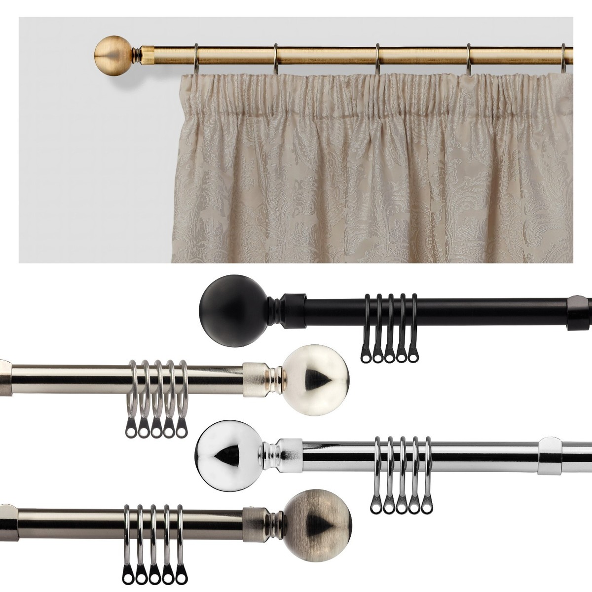 Extendable Pole Extendable Curtain Pole Telescopic Rod – Adjustable 1 ...