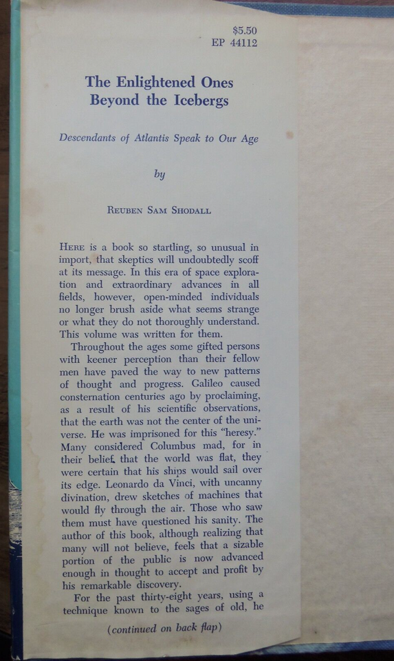Rare THE ENLIGHTENED ONES BEYOND THE ICEBERGS Reuben Sam Shodall OCCULT ...