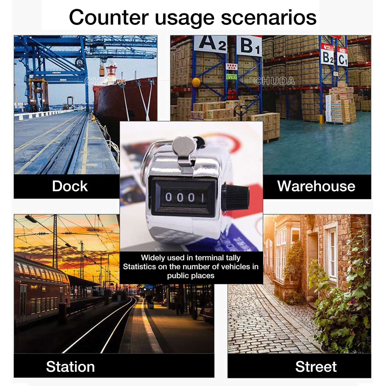 2X Tally Clicker Counter Handheld Pitch Counter Manual People Counter ...