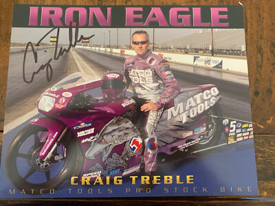 2005 Pro Stock Bike Drag Racing 8x10 Handout Iron Eagle Auto Craig ...