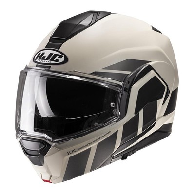 HJC I100 Beis Flip Front Motorcycle Helmet Modular Flip Up Scooter ...