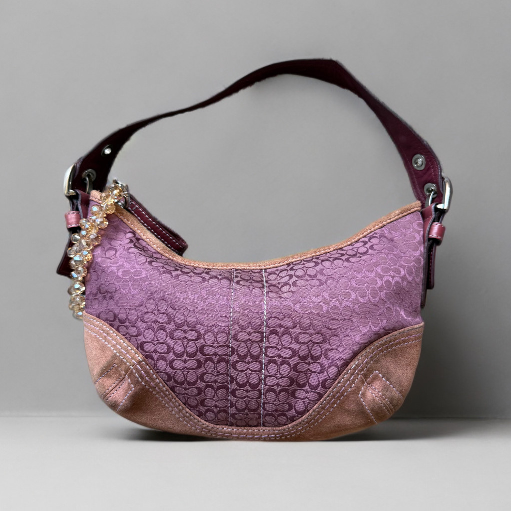 Coach Y2K Purple Signature Mini Soho Hobo Shoulder Ba… - Gem