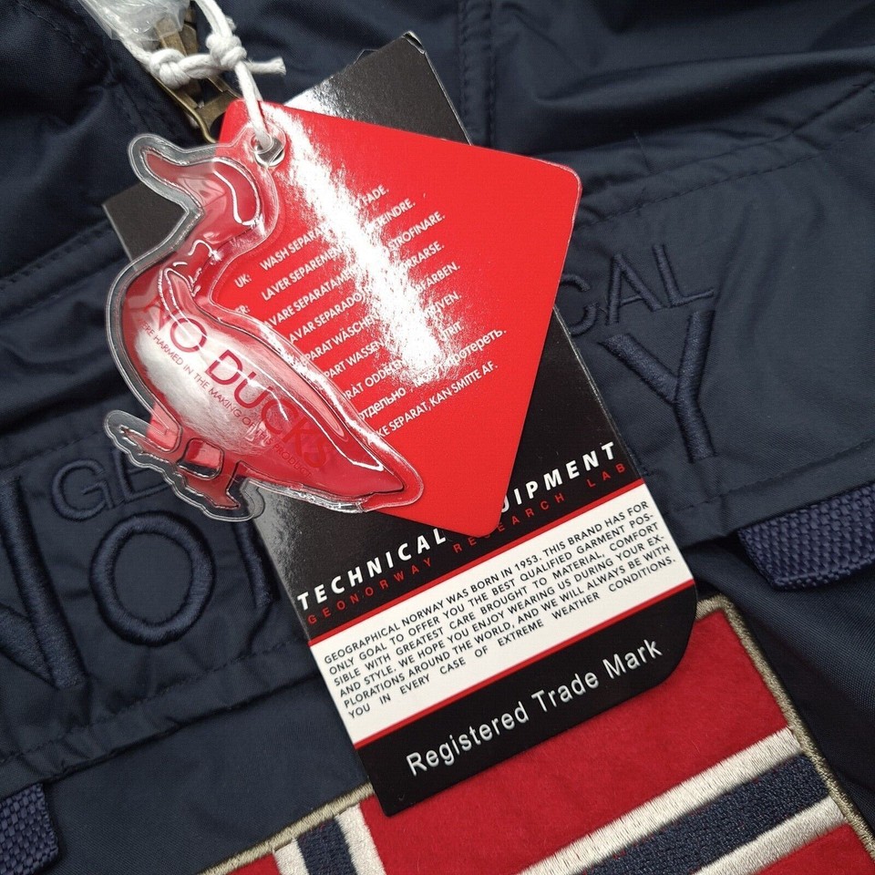 Geographical Norway Men Parka Jacket Anorak Insulated Blue Yy9 Size L ...