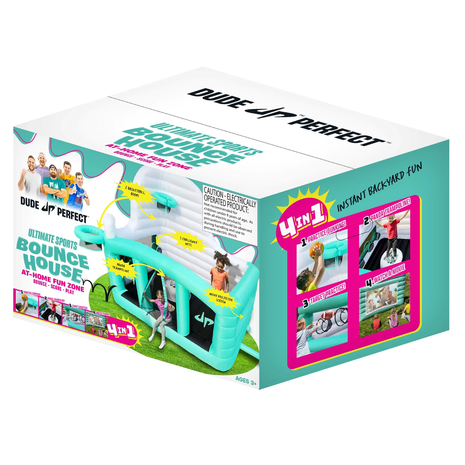 Dude Perfect DPF19001 Ultimate Sports Inflatable Bounce House, 4-in-1 ...