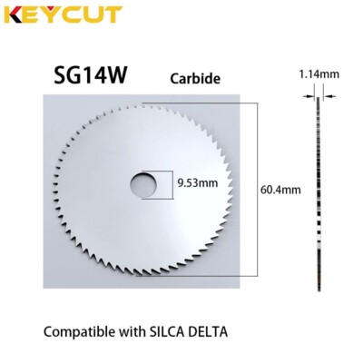 Silca Delta Key Cutter SG14W 60.4x1.14x9.53 in Carbide Replacement | eBay