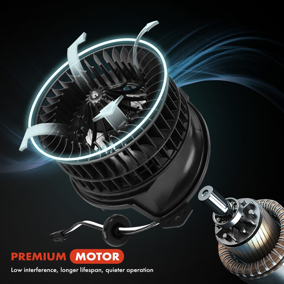 HVAC Blower Motor w/ Fan Cage for Audi A3 TT S3 Volkswagen Golf Tiguan ...