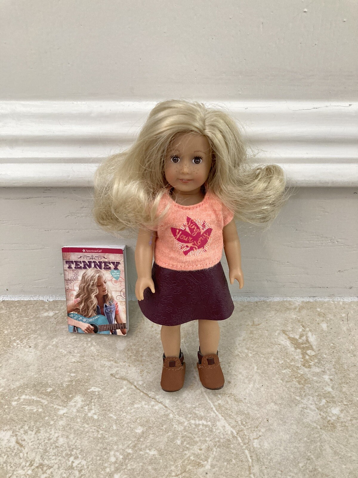 RETIRED American Girl Mini 6.5” Doll Tenney Grant & Book ~ Girl of the ...