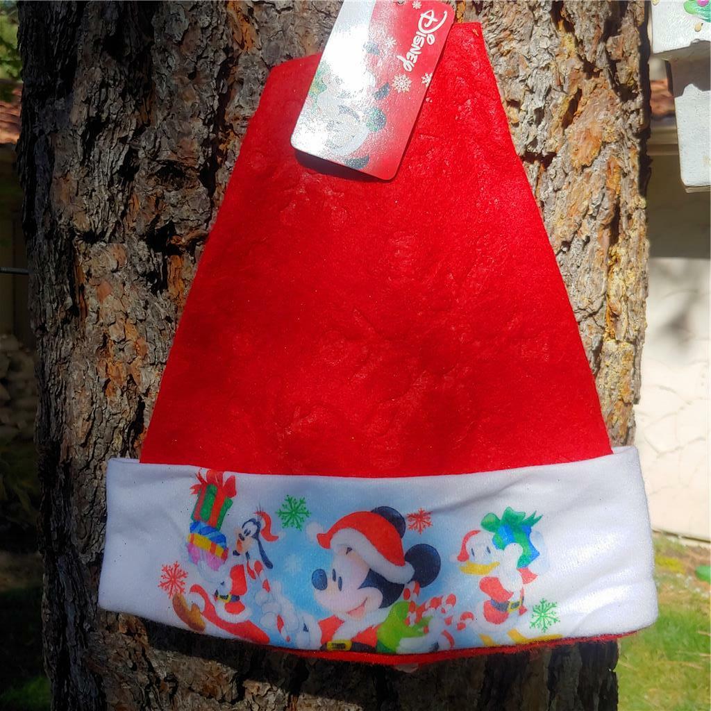 NWT Disney Christmas Santa Hat Mickey mouse Goofy Donald Duck RED ADULT ...