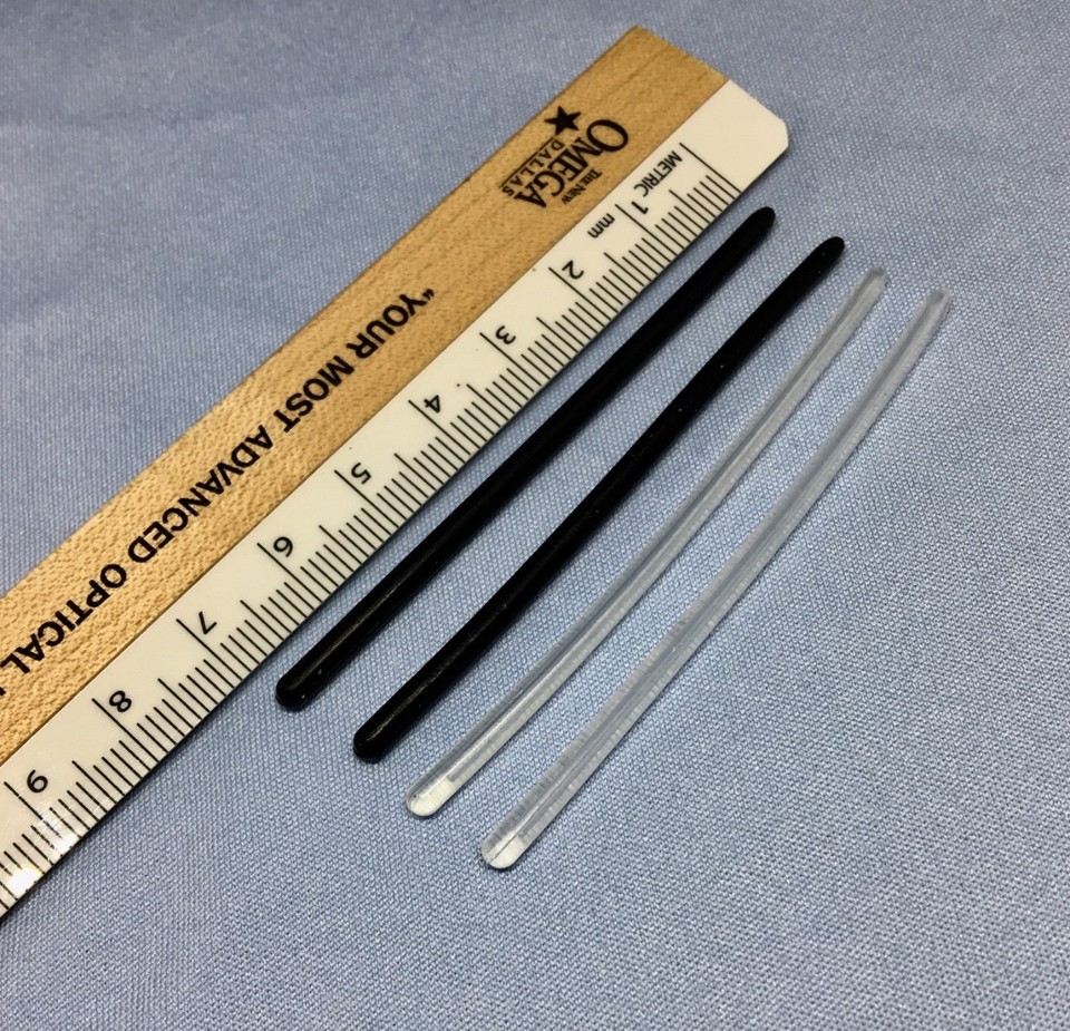 2 Pairs High Quality Silicone temple tip for Thin wire Rimless Frames ...