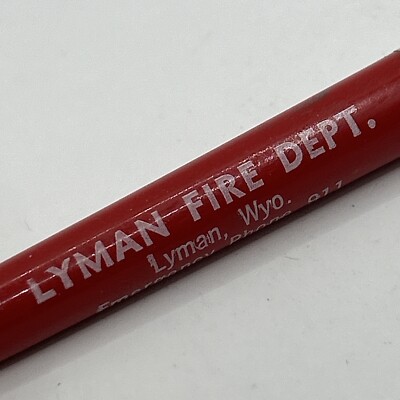 VTG Ballpoint Pen Lyman Fire Department Wyoming | eBay
