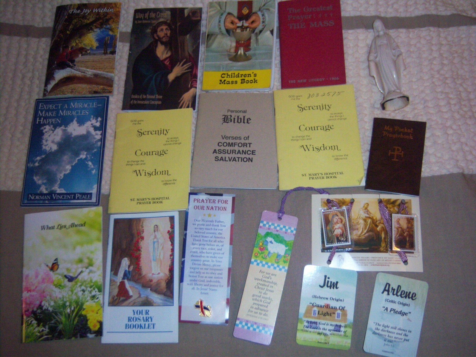 RELIGIOUS ITEMS, SCAPULARS, ROSARIES, PRAYER CARDS, BOOKLETS, CATHOLIC ...