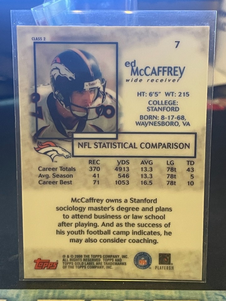 2000 Topps Gold Label Class 2 #7 Ed McCaffrey | eBay