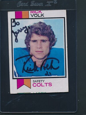 1973 Topps #105 Rick Volk Colts Signed Auto *D7658 | eBay