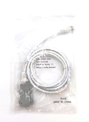 Juniper DB9F to RJ45 7" White CAT-5e Console Cable P/N: 720-014126 Grade A | eBay