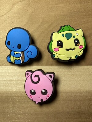 3 Piece Pokémon Croc Charms Lot Pokemon | eBay