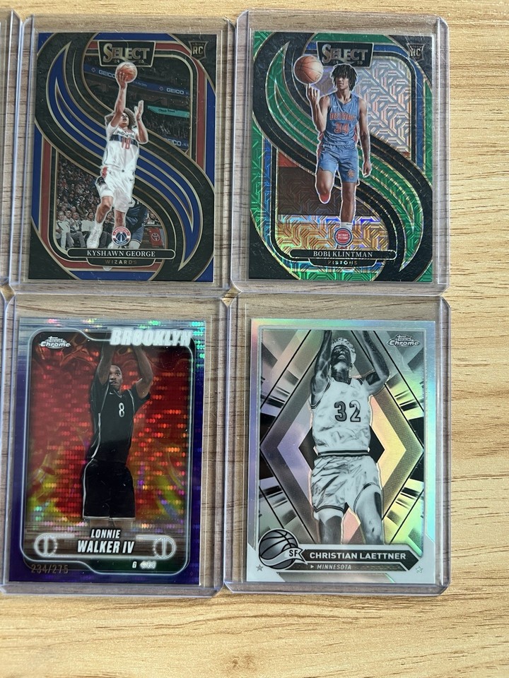 8 NBA Basketball Card Lot - Rookies , Numbered , Parallel, 8 Top Loaded ...