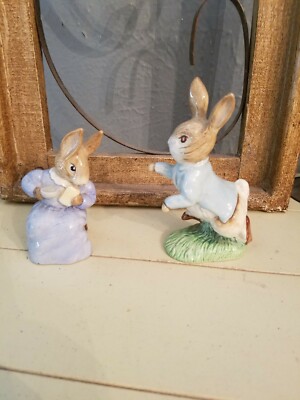 Beatrix Potter Peter Rabbit & Cottontail Warne & Co.1948-1985 Beswick ...