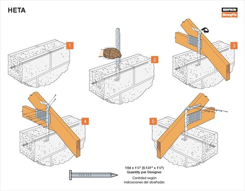 Simpson Strong-Tie HETA20 Embedded Truss Anchor Galvanized (pack of 50 ...