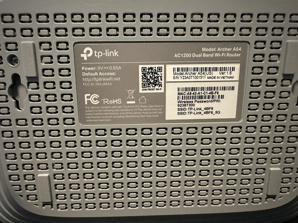 TP-Link Archer 54 AC1200 Ethernet Wireless Router - White 840030702372 ...