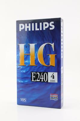 Phillips HG E240 VHS Blank Video Cassette Tape. 240 Min High Grade VHS ...