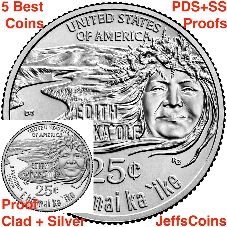 2024 P D S S S Celia Cruz Azucar Quarter PDSSS Clad & Silver Proof All ...