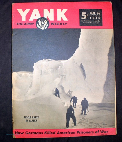 Yank Army Weekly WW II 1945 Massacre at Malmedy Pinup Girls Alaska ...