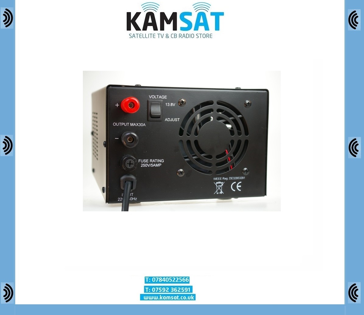 CB RADIO HAM SSB - POWER SUPPLY - 30 AMP 220V AC 50-60 Hz 8-15V DC | eBay