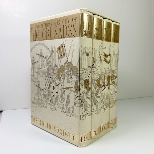 RARE 4 VOLUME FOLIO SOCIETY SET - AN EYEWITNESS HISTORY OF THE CRUSADES ...