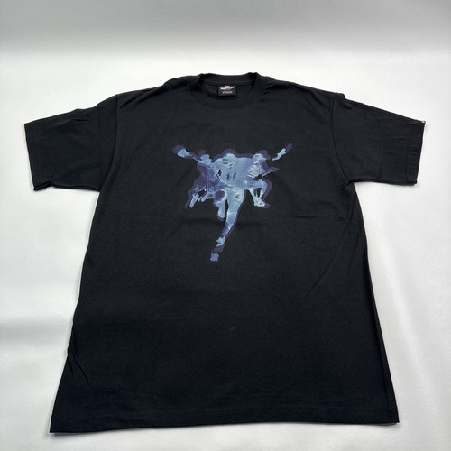 UNDEFEATED UNDFTD 5 STRIKE T SHIRT 3D FOOTBALL LOGO PRINT BLACK MENS SZ ...