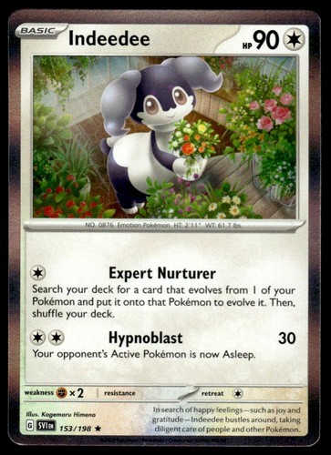 Reverse Holo Indeedee 153/198 Rare Scarlet & Violet Base Set Pokemon ...