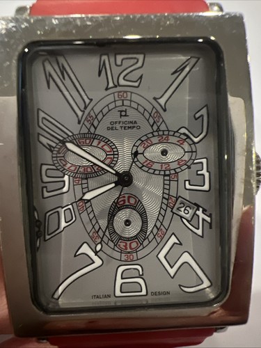 Officina Del Tempo Watch Italian Design Chronograph On Rubber Strap | eBay