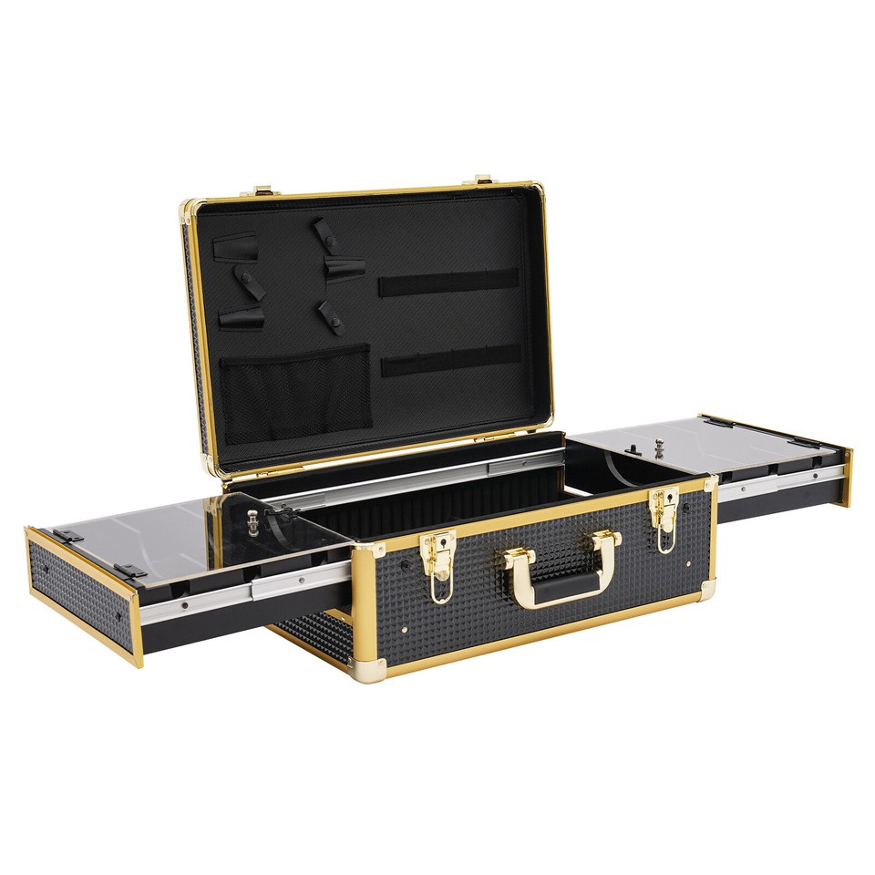 Barber Tool Box Case Organizer Storage Barber Carrying Case with Locks ...