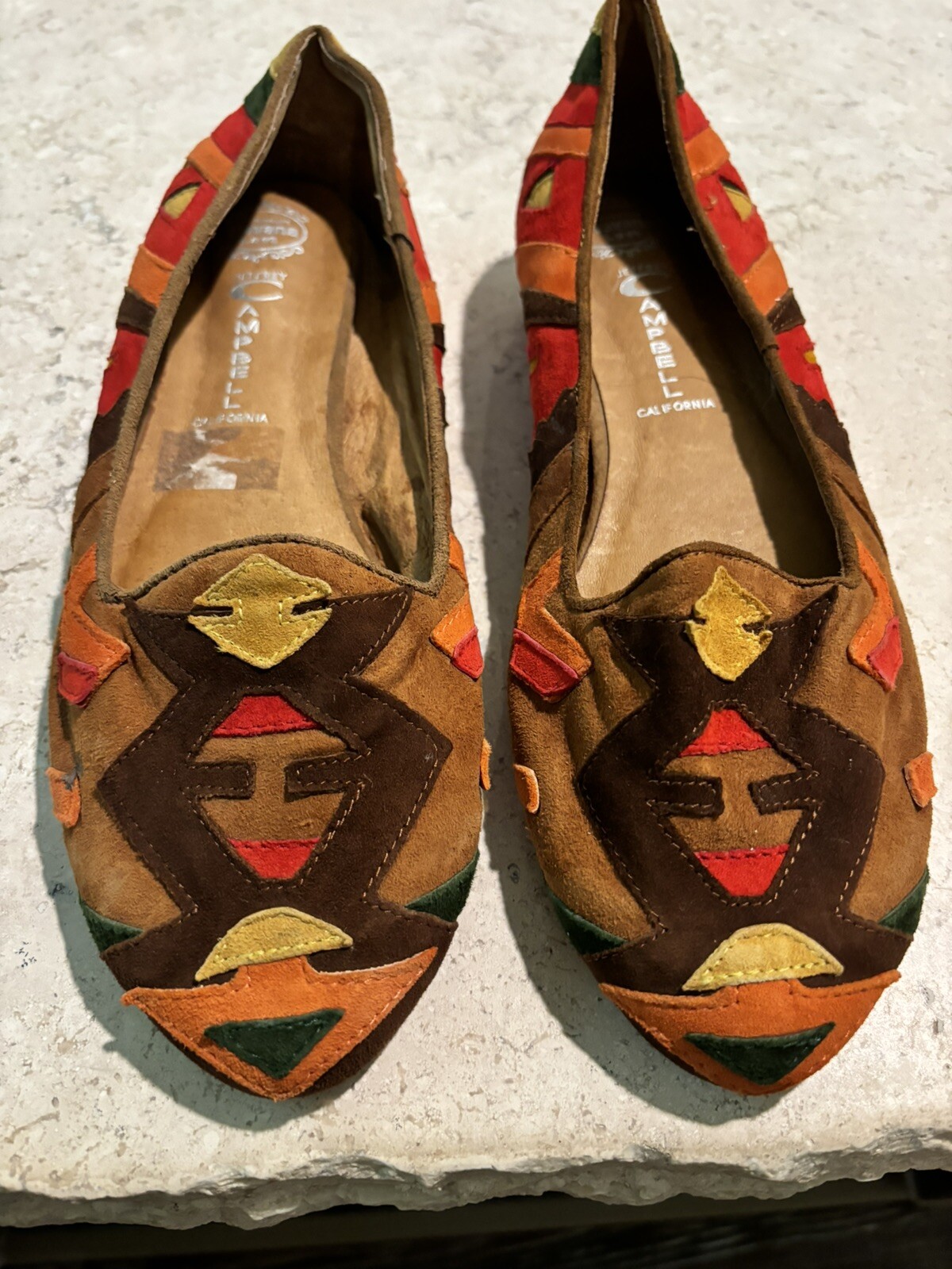 Jeffrey Campbell Aztec Suede Colorful Ballet Flats Sh… - Gem