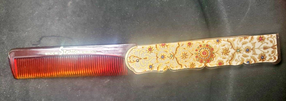 Vintage Stratton Folding Comb Golden Color Made in England Beautiful ...