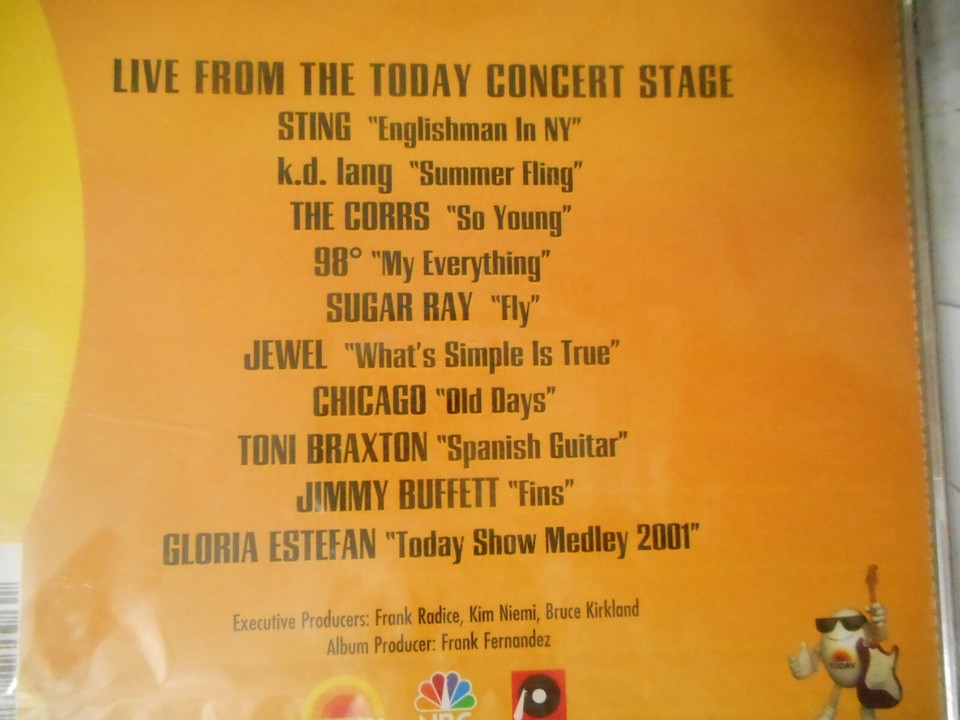 Best of Today Concert Series 2 - Music CD - Sting - Chicago - NBC ...