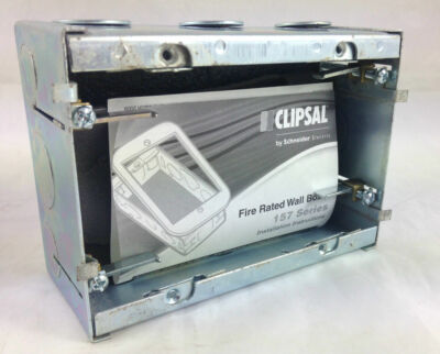 Clipsal 2157/2F Wall Box 2 Gang Series 157 Fire & Acoustically Rated ...