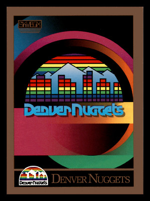 Denver Nuggets Team Card 1990 SkyBox #334 Denver Nuggets Centered Mint ...